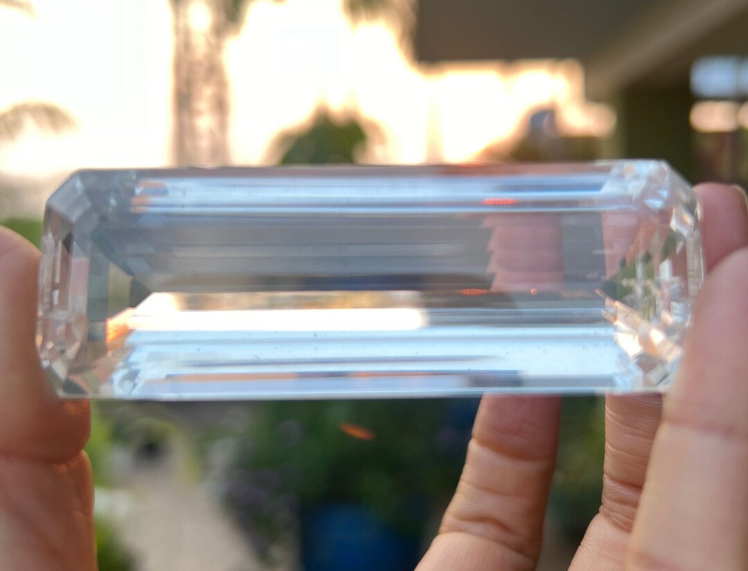 Rock Crystal Gemstone/ Big Size Crystal Quartz Piece/ Carved Crystal ...