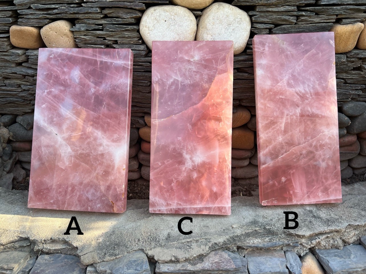 Buy Natural Rose Quartz Slabs of Good Quality / Rose Quartz Tiles to ...