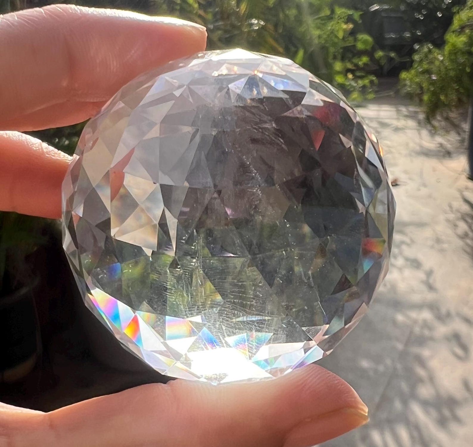 Crystal Clear Quartz Ball Gemstone Large Natural Rock Crystal Quartz ...