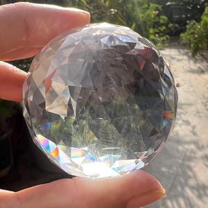 Crystal Clear Quartz Ball Gemstone Large Natural Rock Crystal Quartz ...