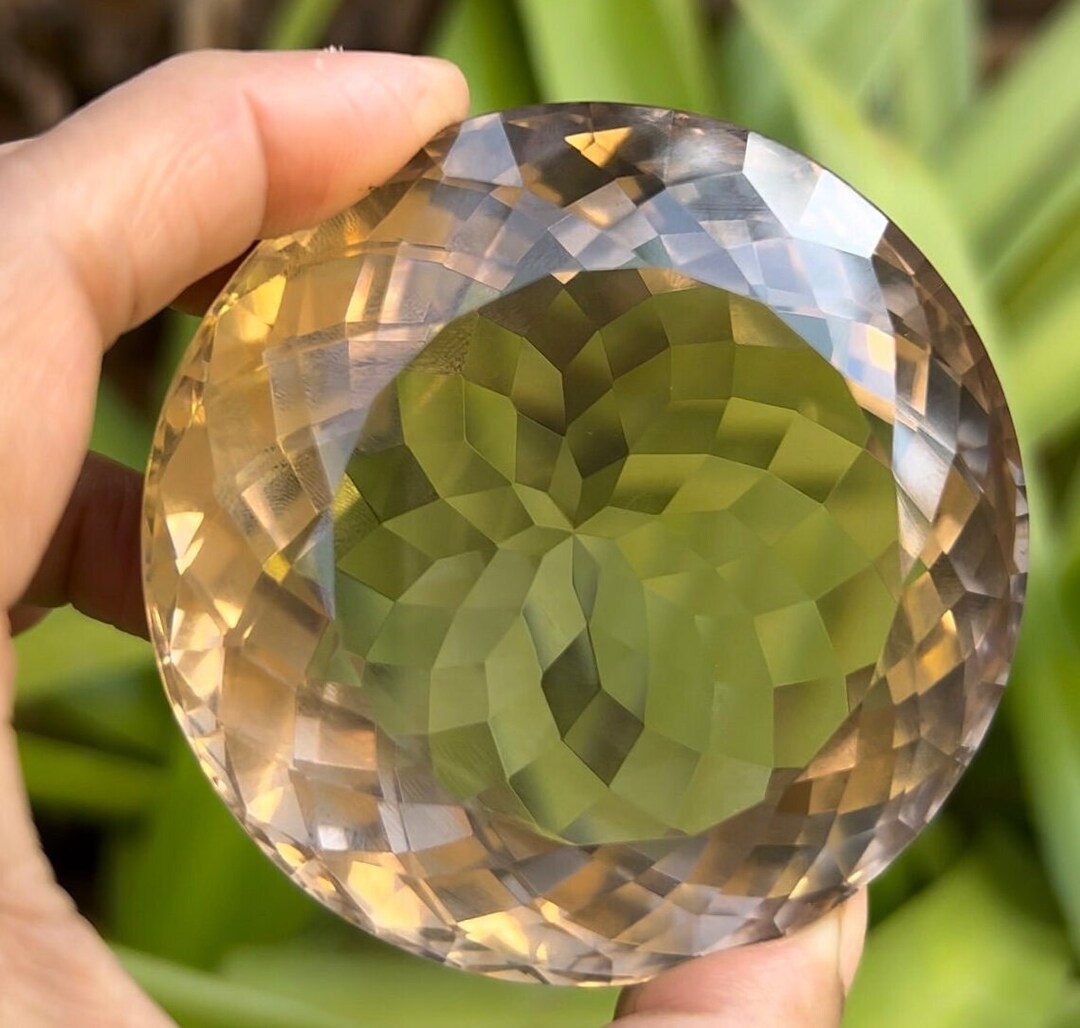 Big Size Round Shape Faceted Smoky Quartz, Concave Cut Smoky Quartz ...