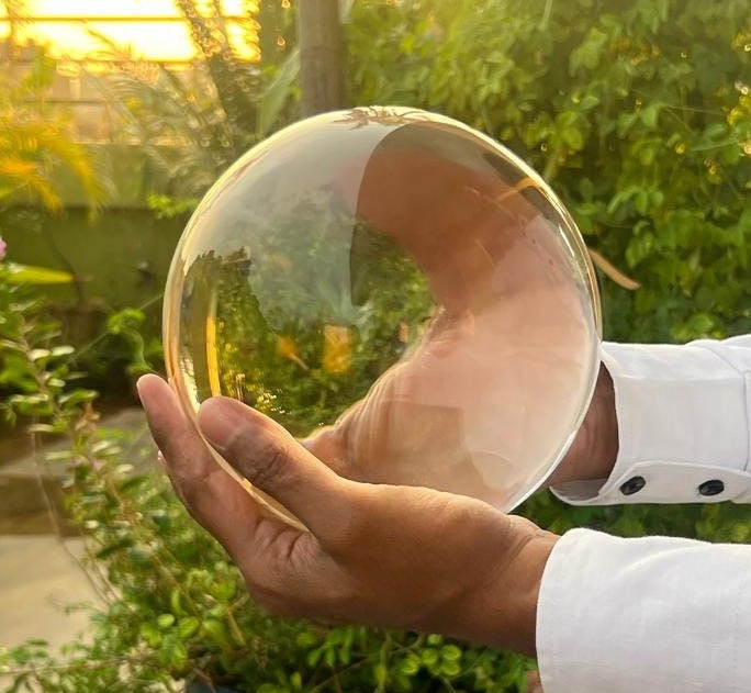 Large Natural Rock Crystal Quartz Ball ,healing Crystal /unique Big ...