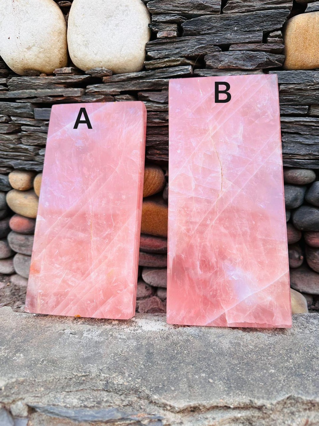 Natural Rose Quartz Slabs of Good Quality / Rose Quartz Tiles to Make ...