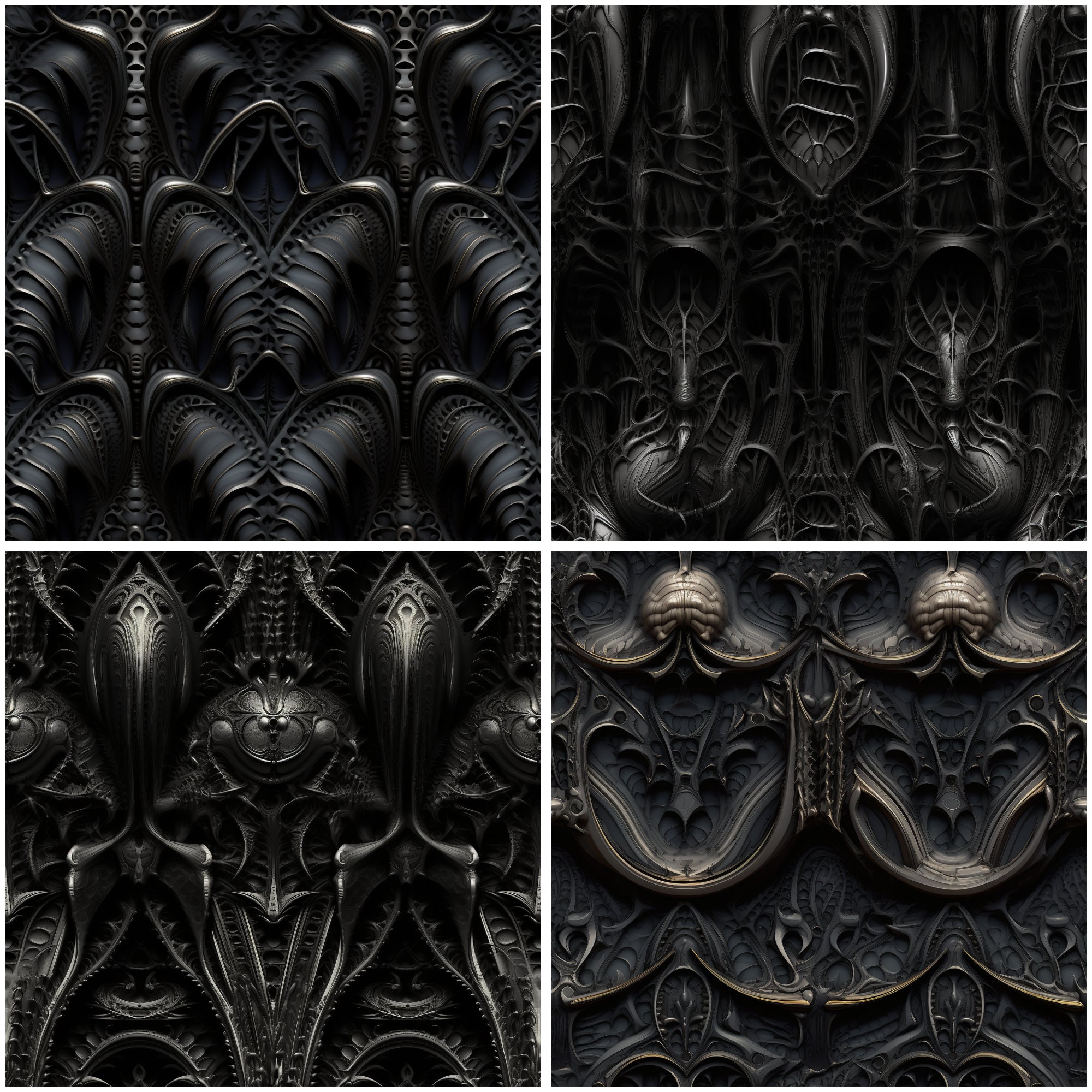 BIOMECHANICAL Digital Paper - Seamless Pattern Instant Digital Download ...