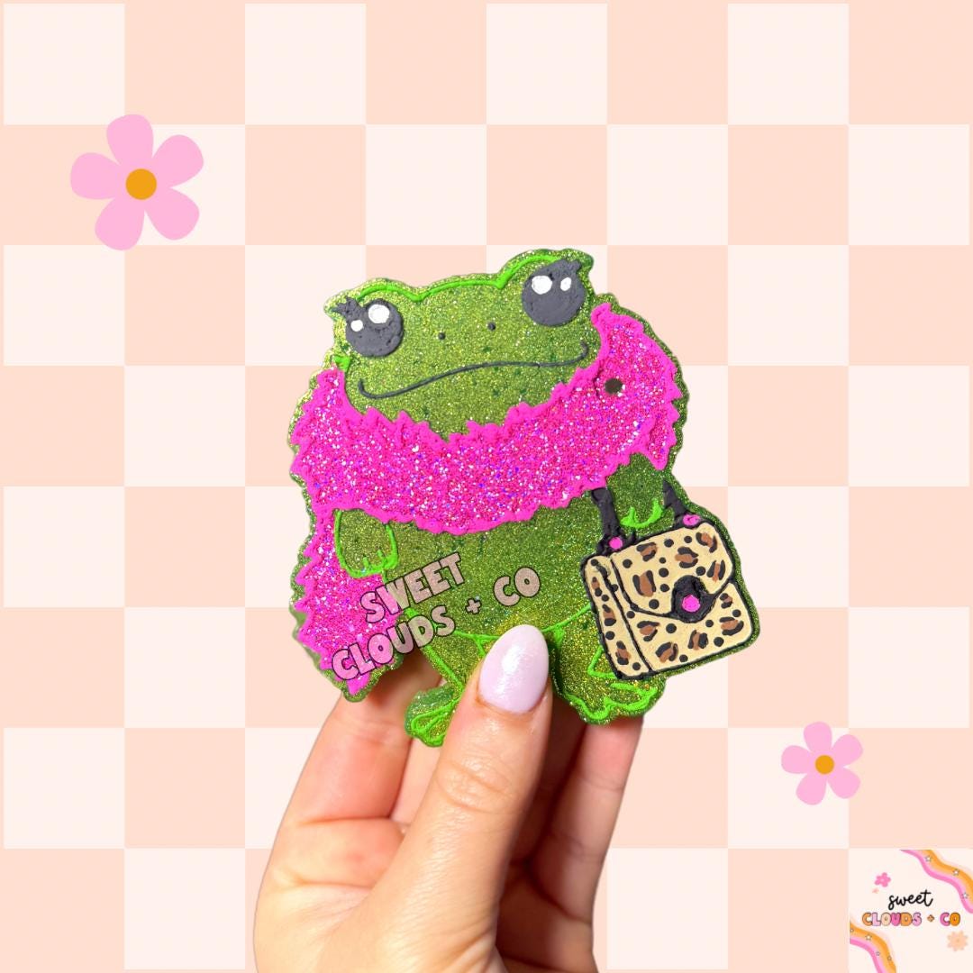 Boujee Frog With Purse Car Freshie - Etsy