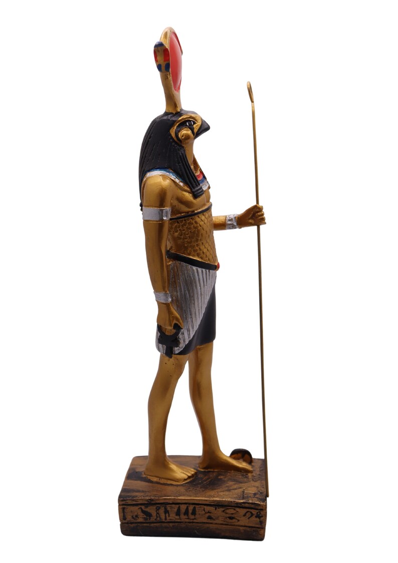 Egyptian Horus God Statue With Staff Figurine Isis Pyramid Anubis ...