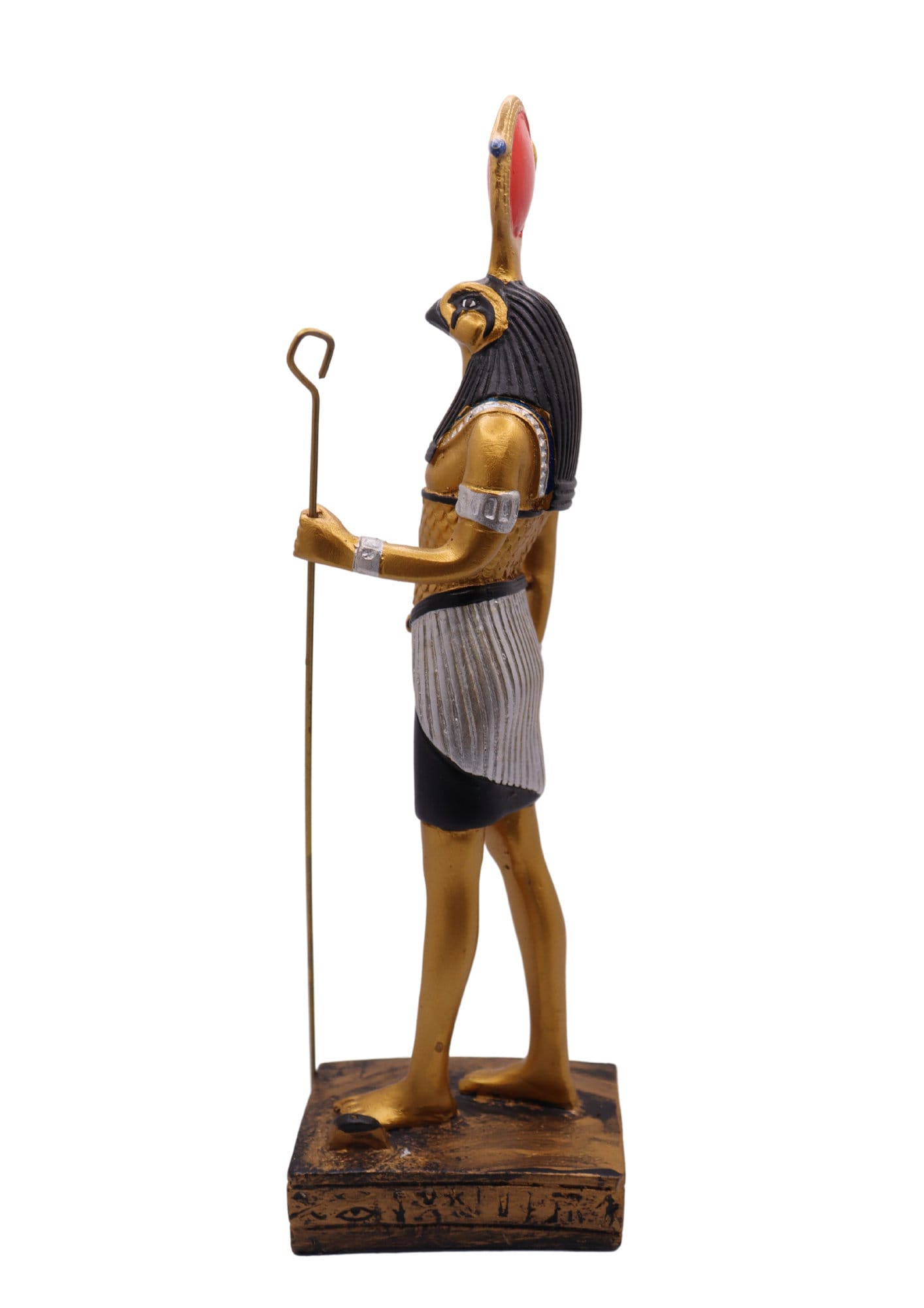 Egyptian Horus God Statue With Staff Figurine Isis Pyramid Anubis ...