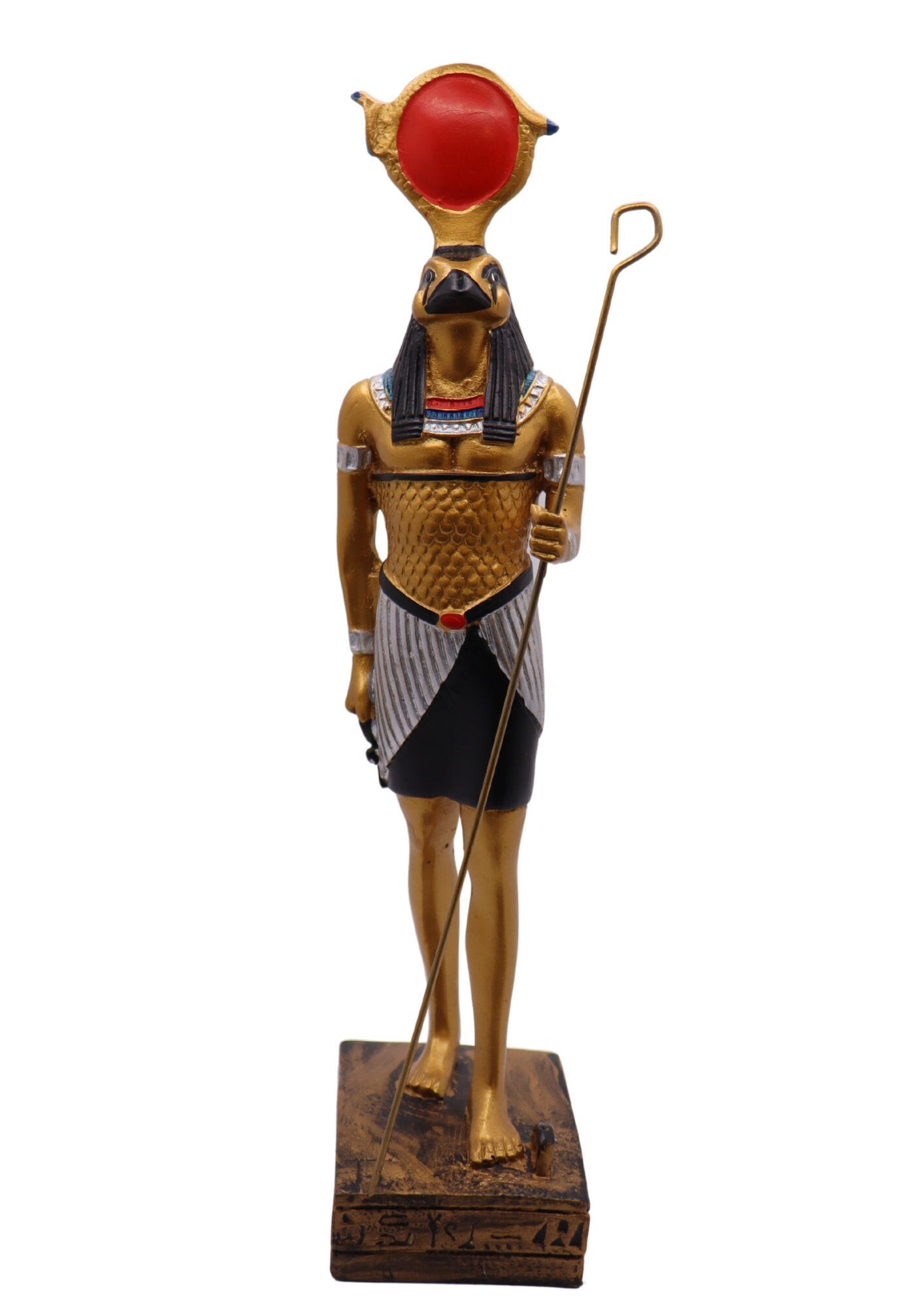 Egyptian Horus God Statue With Staff Figurine Isis Pyramid Anubis ...