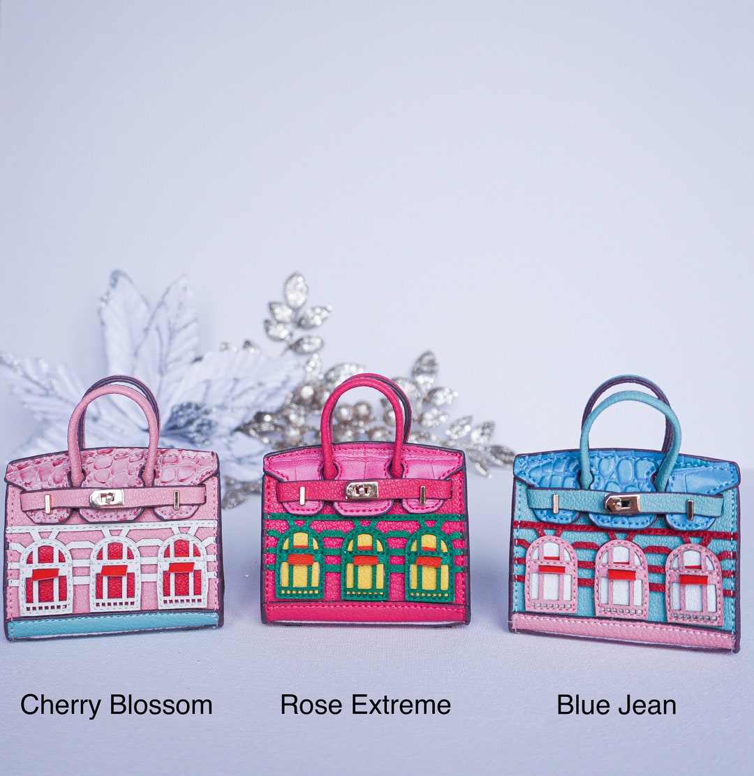 Handmade Leather Mini Bag Charms/leather Mini House Bag - Etsy