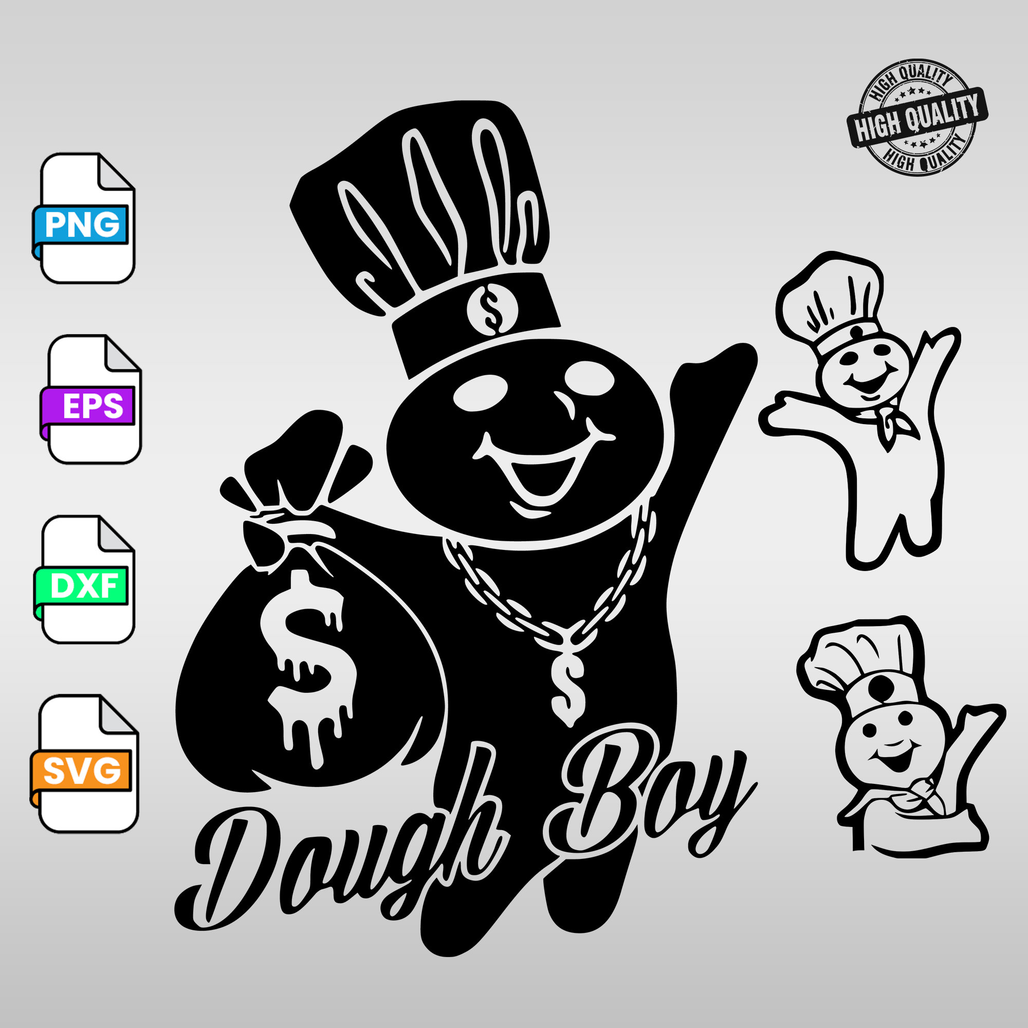Dough Boy SVG. Dough Boy - Svg Png Dough Boy Vector. Classic Dough Boy ...
