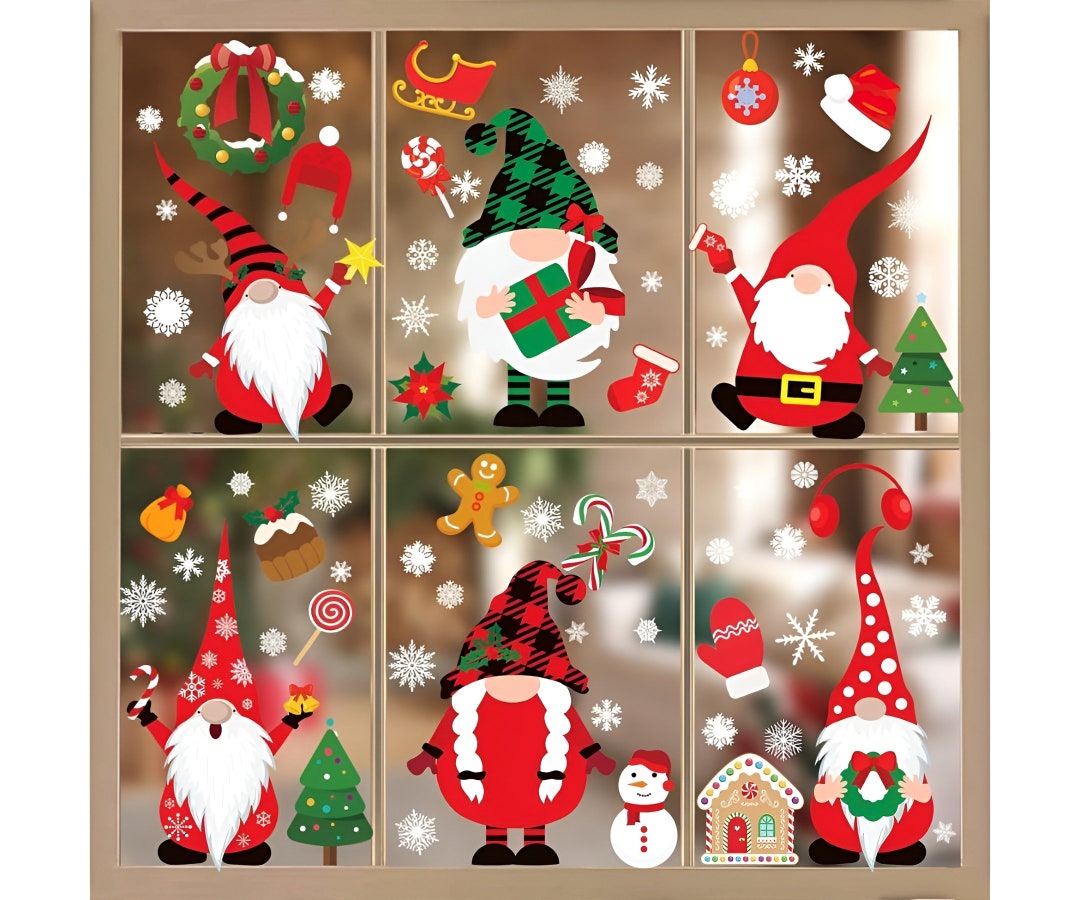 Christmas Window Decals Windows Christmas Décor Christmas - Etsy