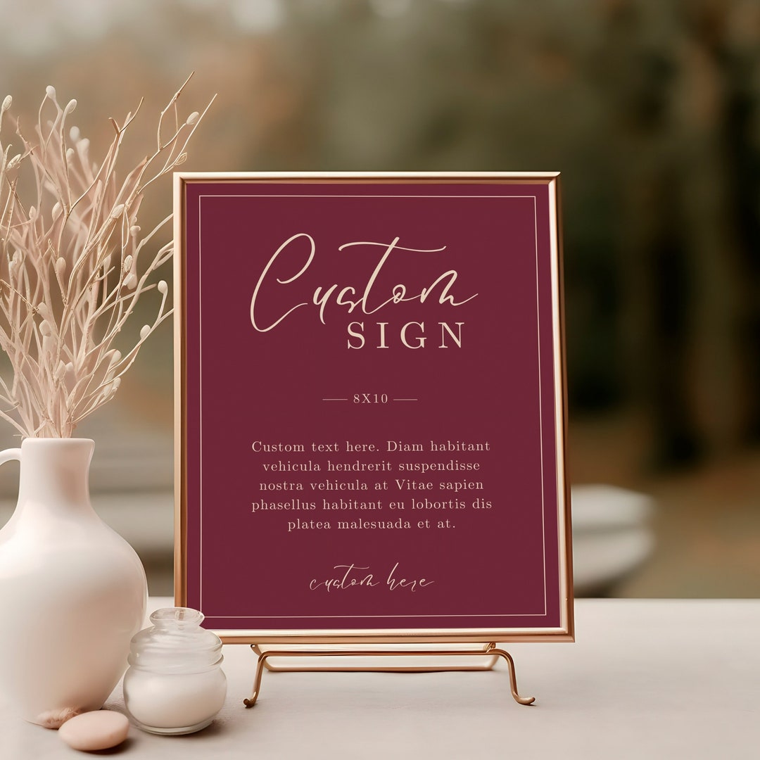 Minimalist DIY Blank Custom Sign Template INSTANT DOWNLOAD Customizable ...