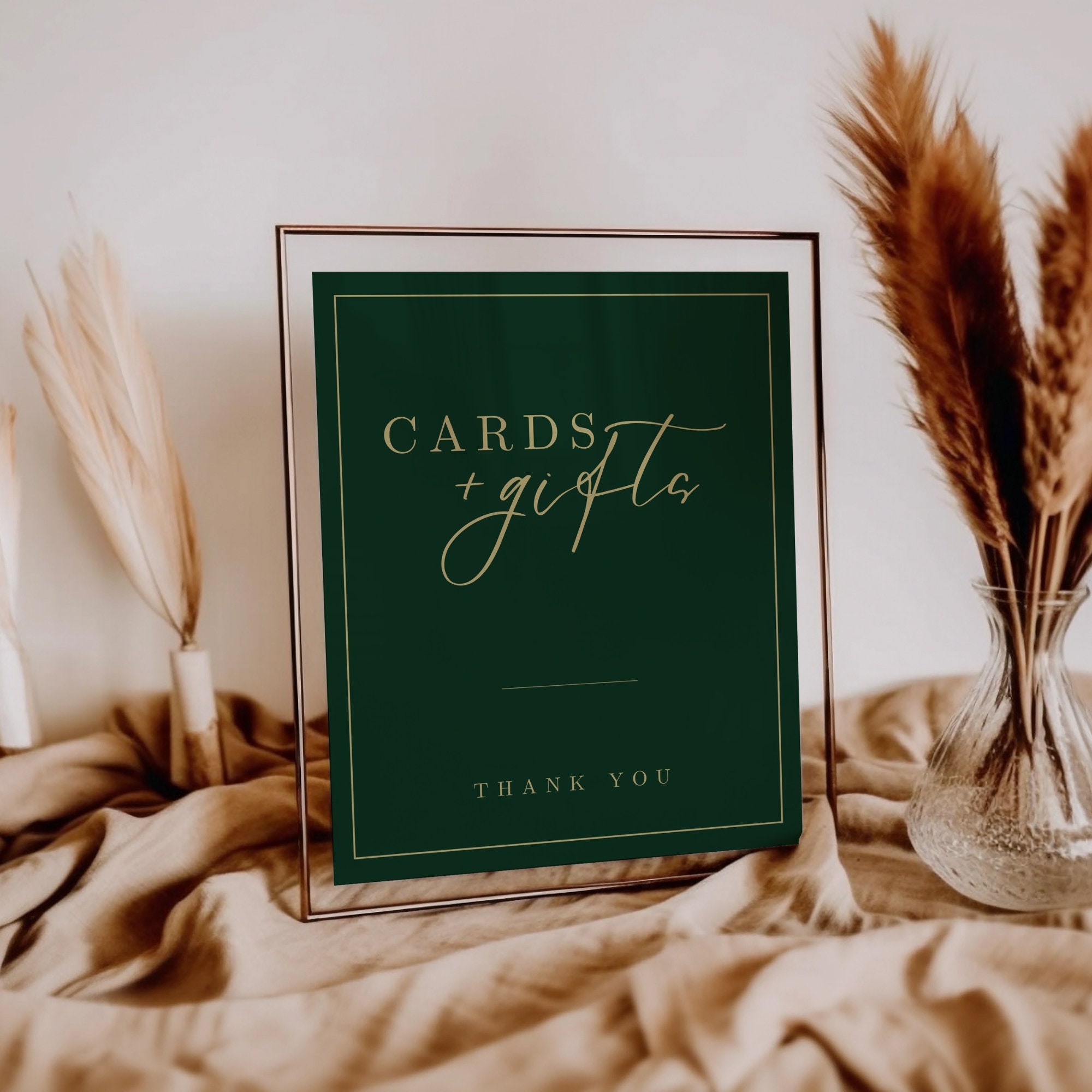 Simple Minimalist Cards & Gifts Sign Editable Template INSTANT DOWNLOAD ...