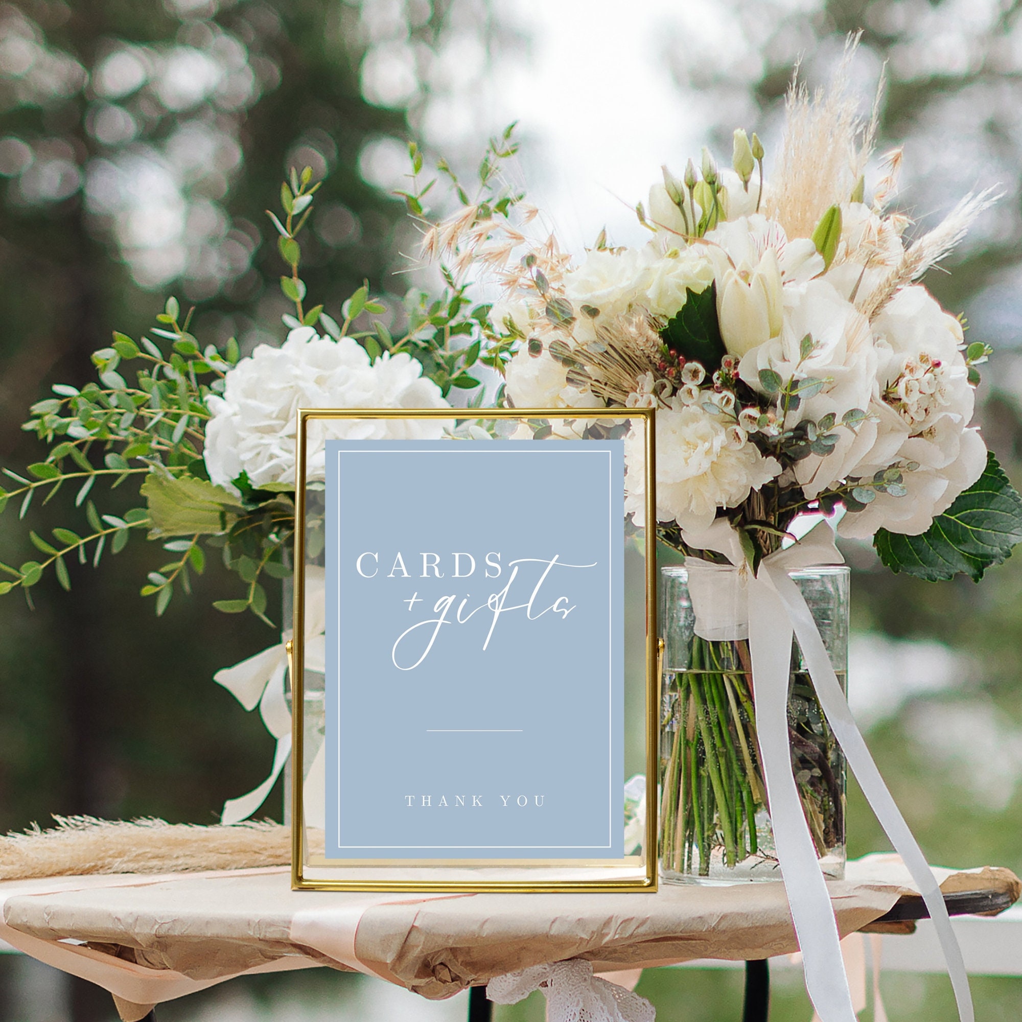 Simple Minimalist Cards & Gifts Sign Editable Template INSTANT DOWNLOAD ...
