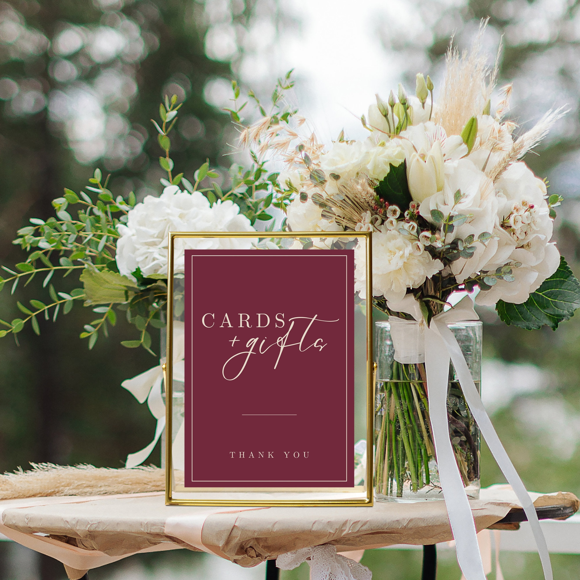 Simple Minimalist Cards & Gifts Sign Editable Template INSTANT DOWNLOAD ...
