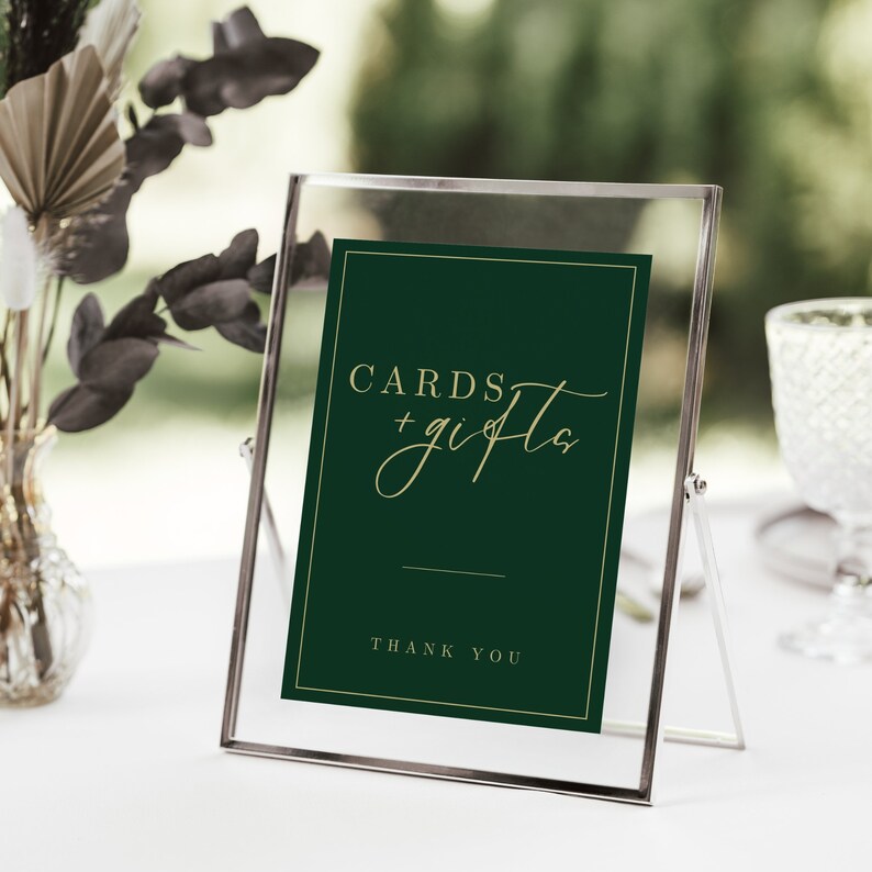 Simple Minimalist Cards & Gifts Sign Editable Template INSTANT DOWNLOAD ...