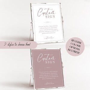 Minimalist DIY Blank Custom Sign Template INSTANT DOWNLOAD Customizable ...