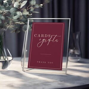 Simple Minimalist Cards & Gifts Sign Editable Template INSTANT DOWNLOAD ...