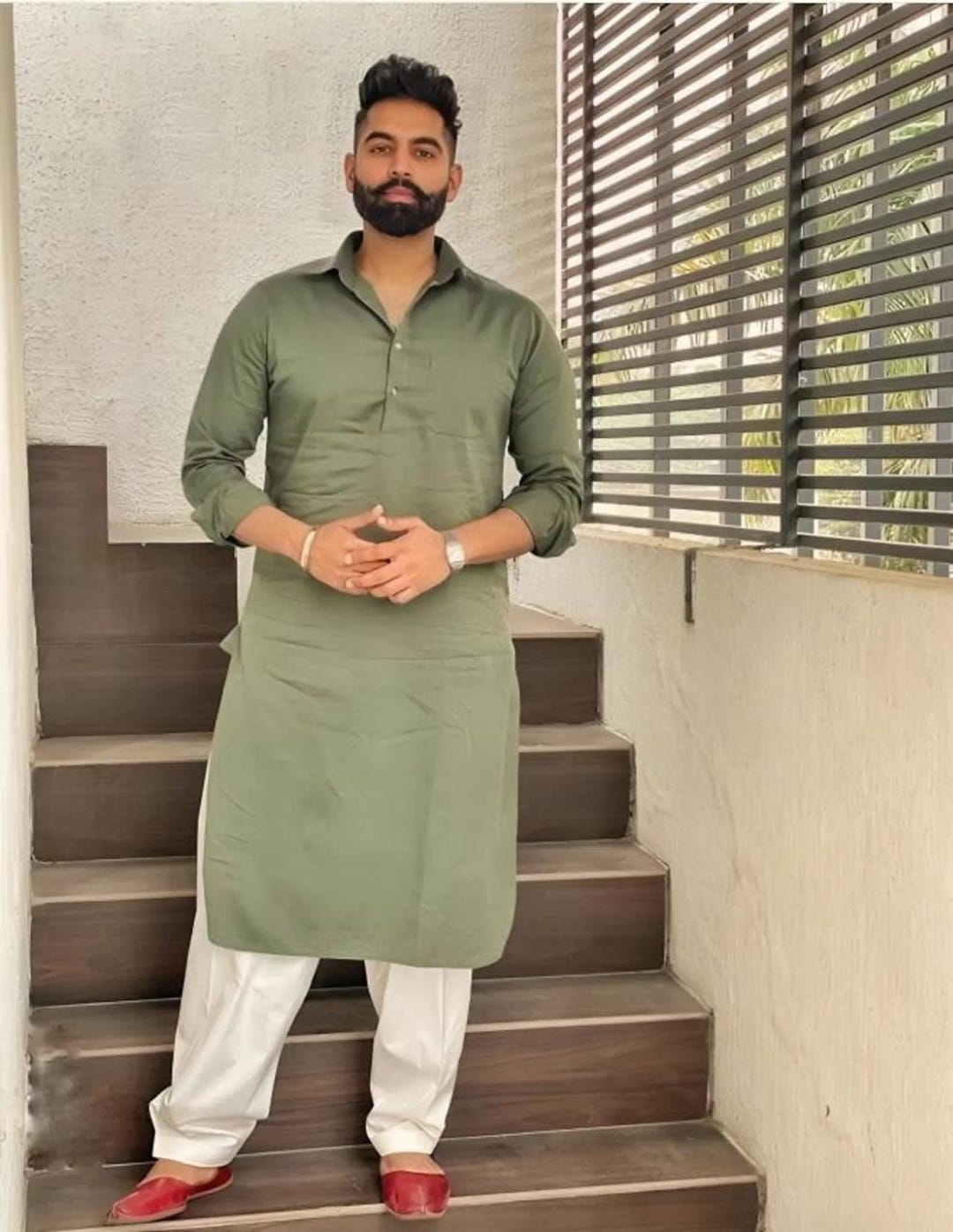 Men's Handmade Cotton Kurta Pajama Set: Pakistani Wedding Wear - Etsy