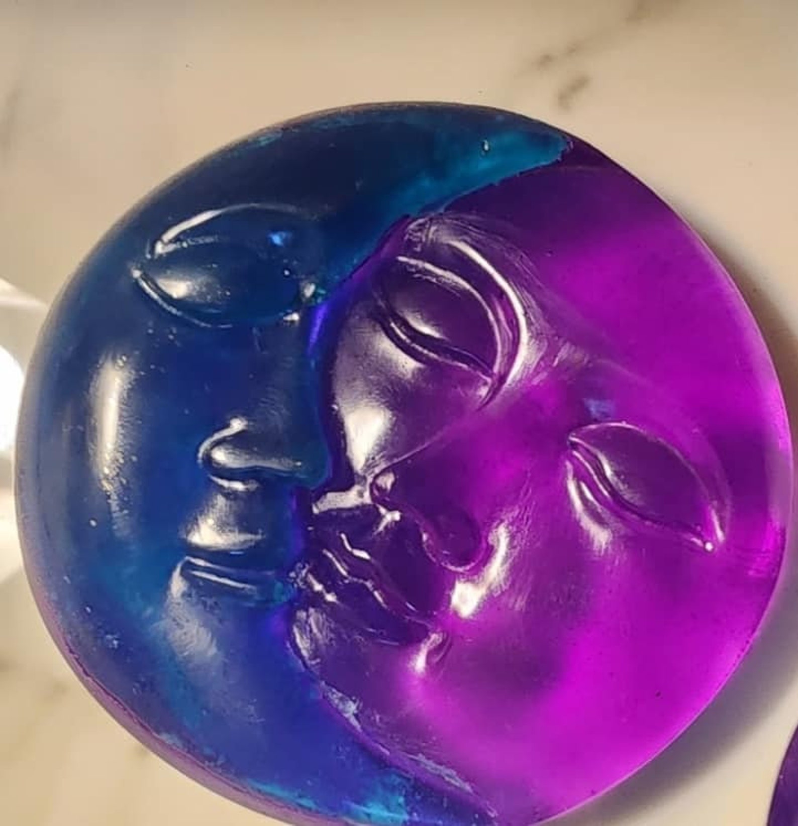 Sun and Moon Celestial Soap Duo: Handcrafted Soaps Featuring Vibrant ...