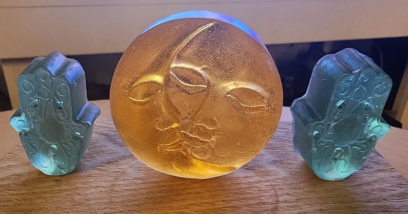 Sun and Moon Celestial Soap Duo: Handcrafted Soaps Featuring Vibrant ...