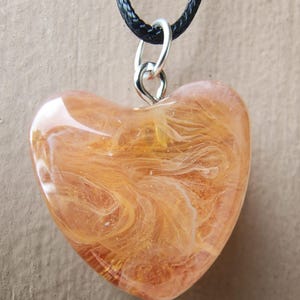 Handcrafted Resin Heart Pendant Necklace: Colorful Statement Jewelry - Etsy