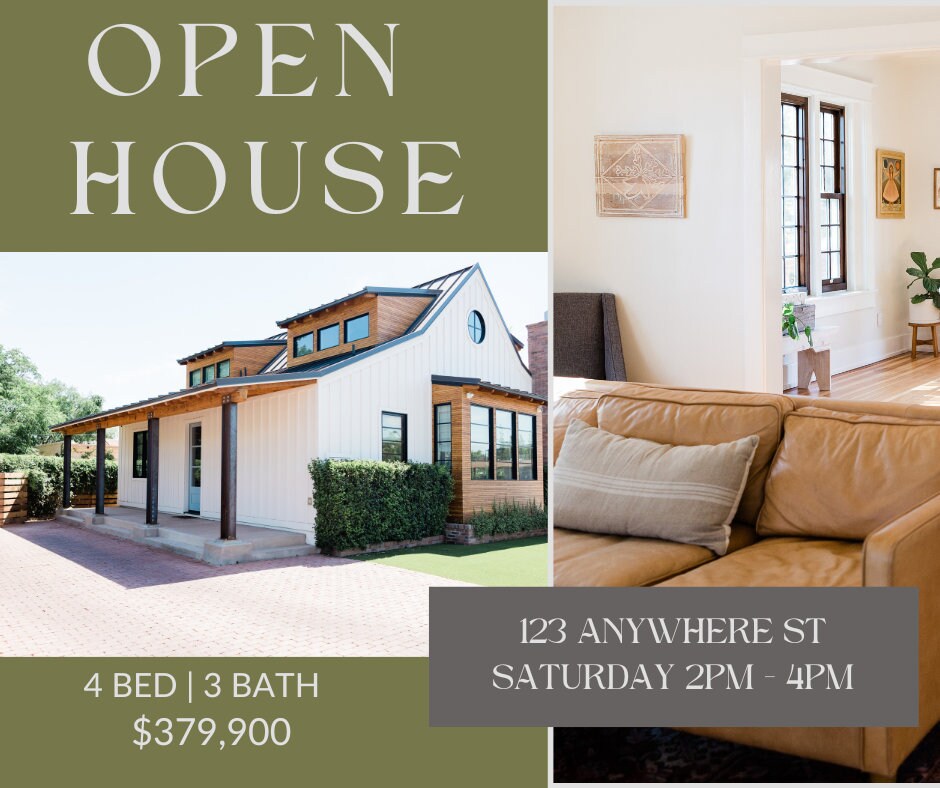 Customizable Open House Social Template - Simple and Modern - Etsy