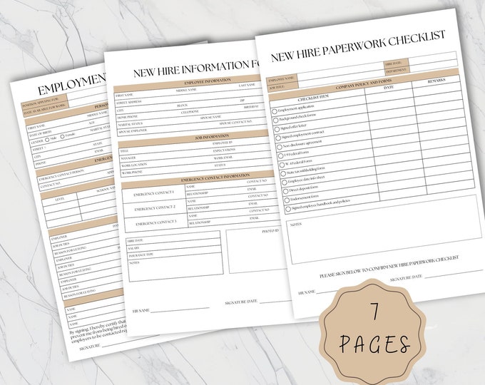 New Employee Checklist, Employee Onboarding Template, Printable HR ...