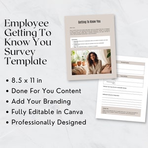 Employee Favorites Questionnaire | Employee Questionnaire | Get to Know ...