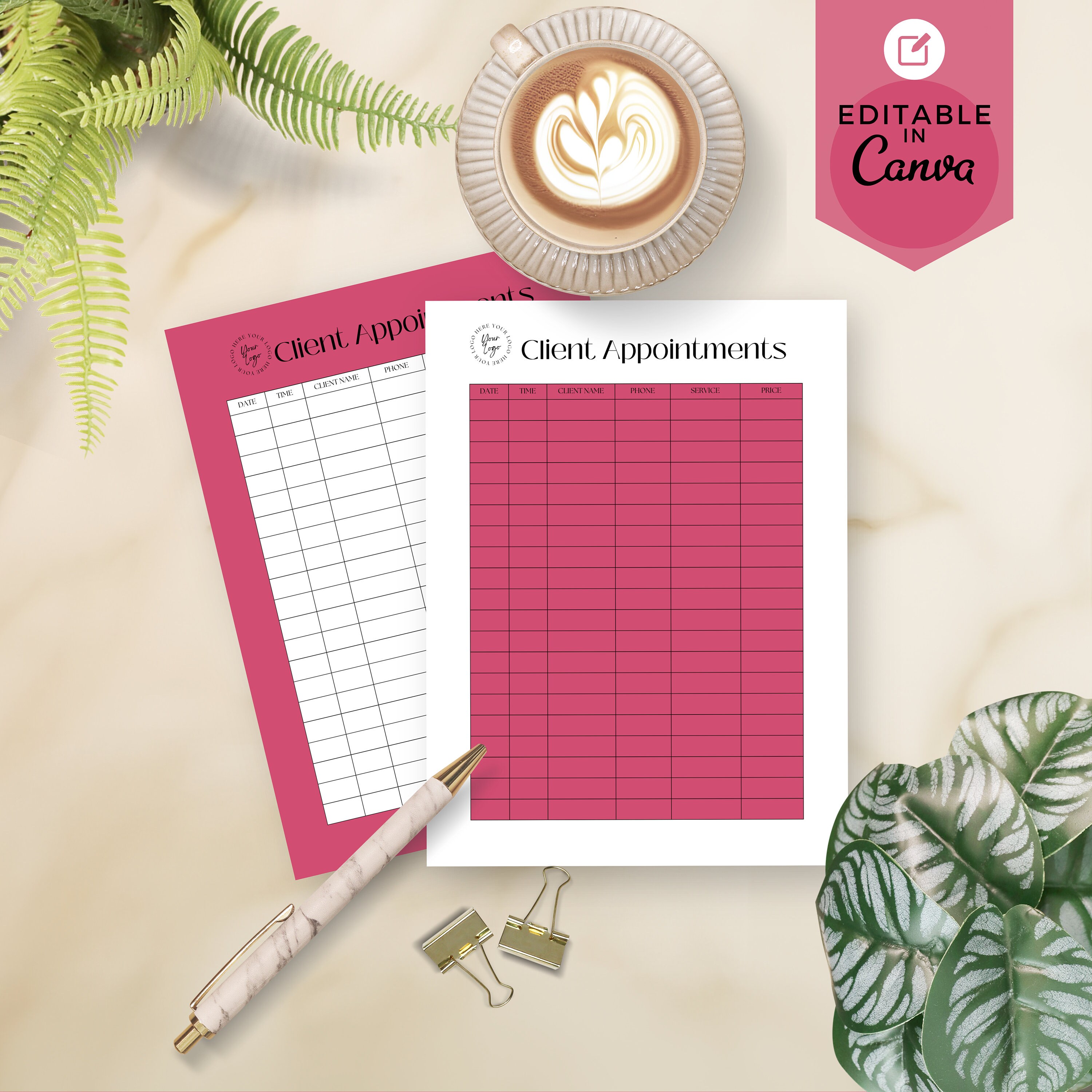Appointment Tracker Template Client Tracker Customer Tracker ...