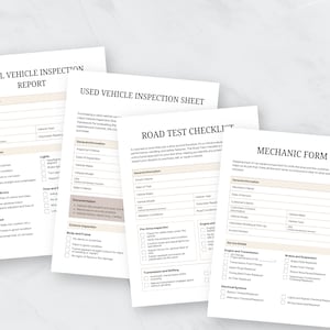Vehicle Inspection Checklist Bundle | Service Department | Visual ...