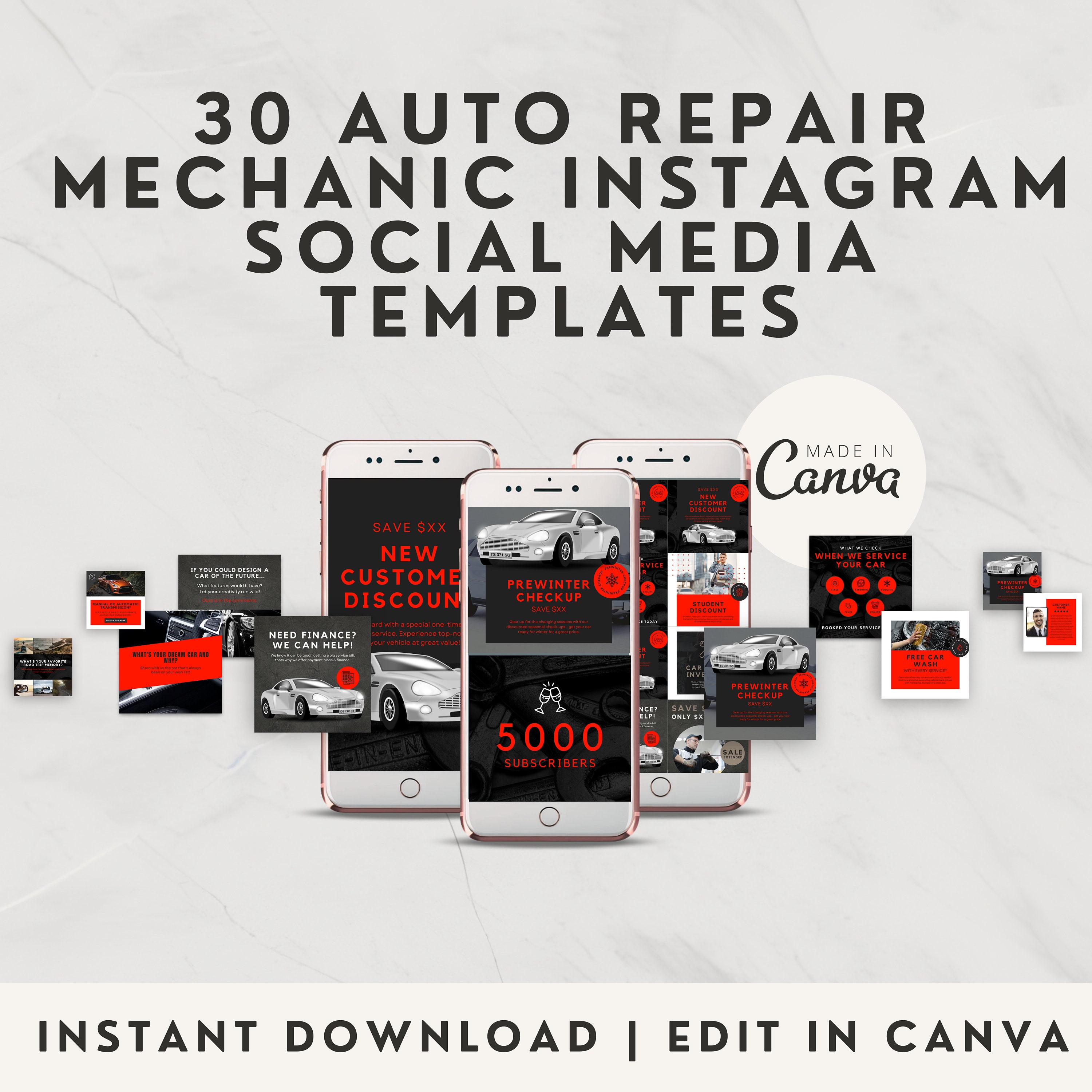 Mechanic Social Media Templates| Auto Repair Shop| Mechanic Template ...