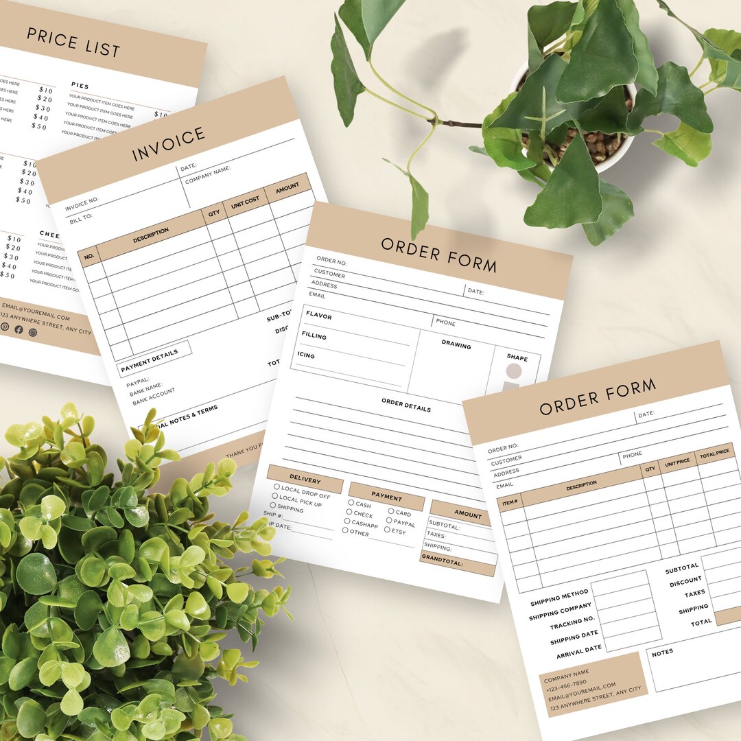 Bakery Order Forms |order Form Template| Custom Order Form| Printable ...
