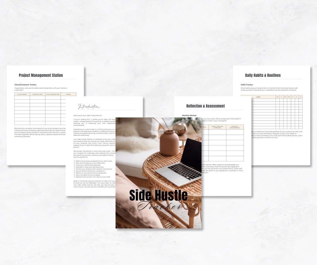 Side Hustle Tracker | | Instant Download | Side Hustle Income | Side ...