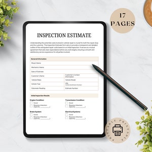 Vehicle Inspection Checklist Bundle | Service Department | Visual ...