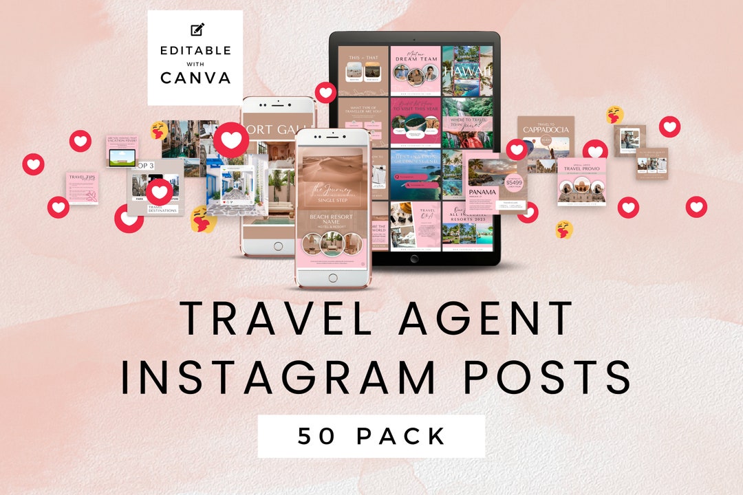 Travel Agency Instagram Template| Travel Agent Marketing | Travel Agent ...