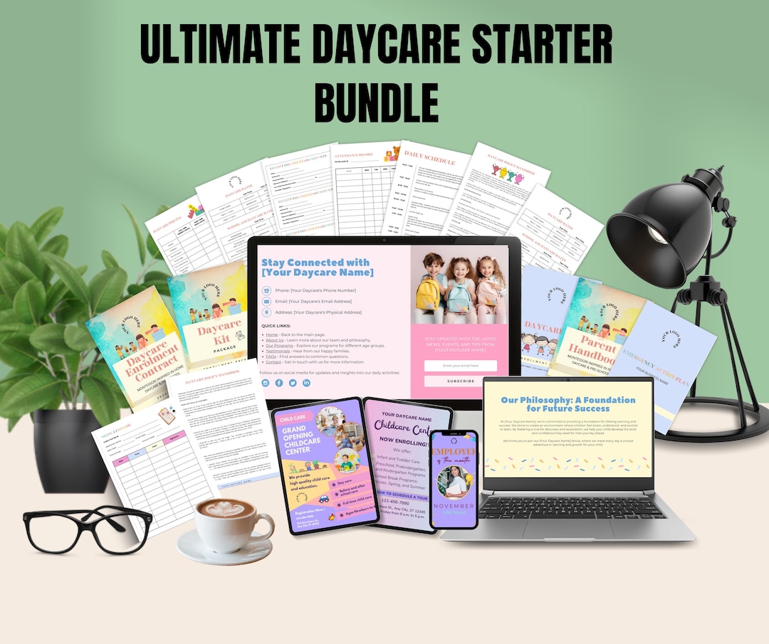 Editable Daycare Forms Bundle - Home Daycare Starter Kit - Childcare ...