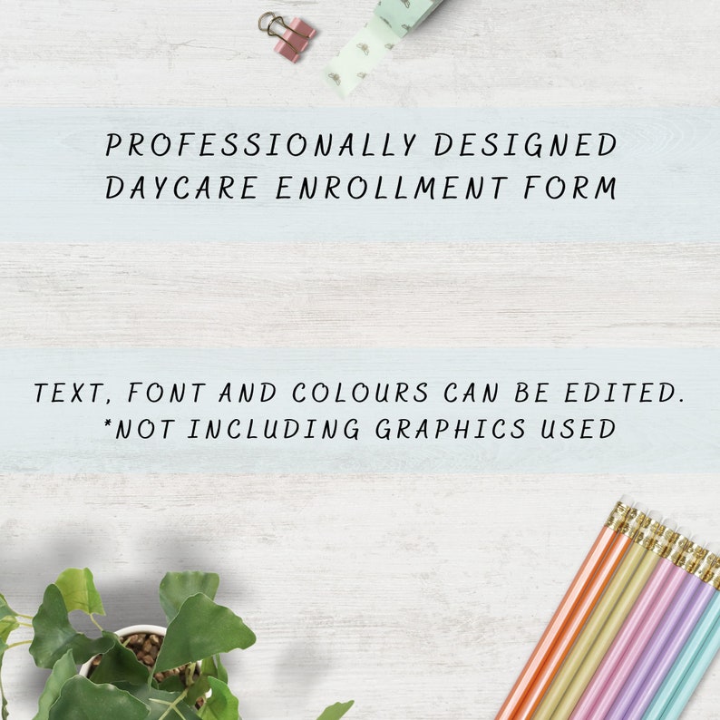 Daycare Contract| in Home Daycare |daycare Enrollment |daycare Business ...