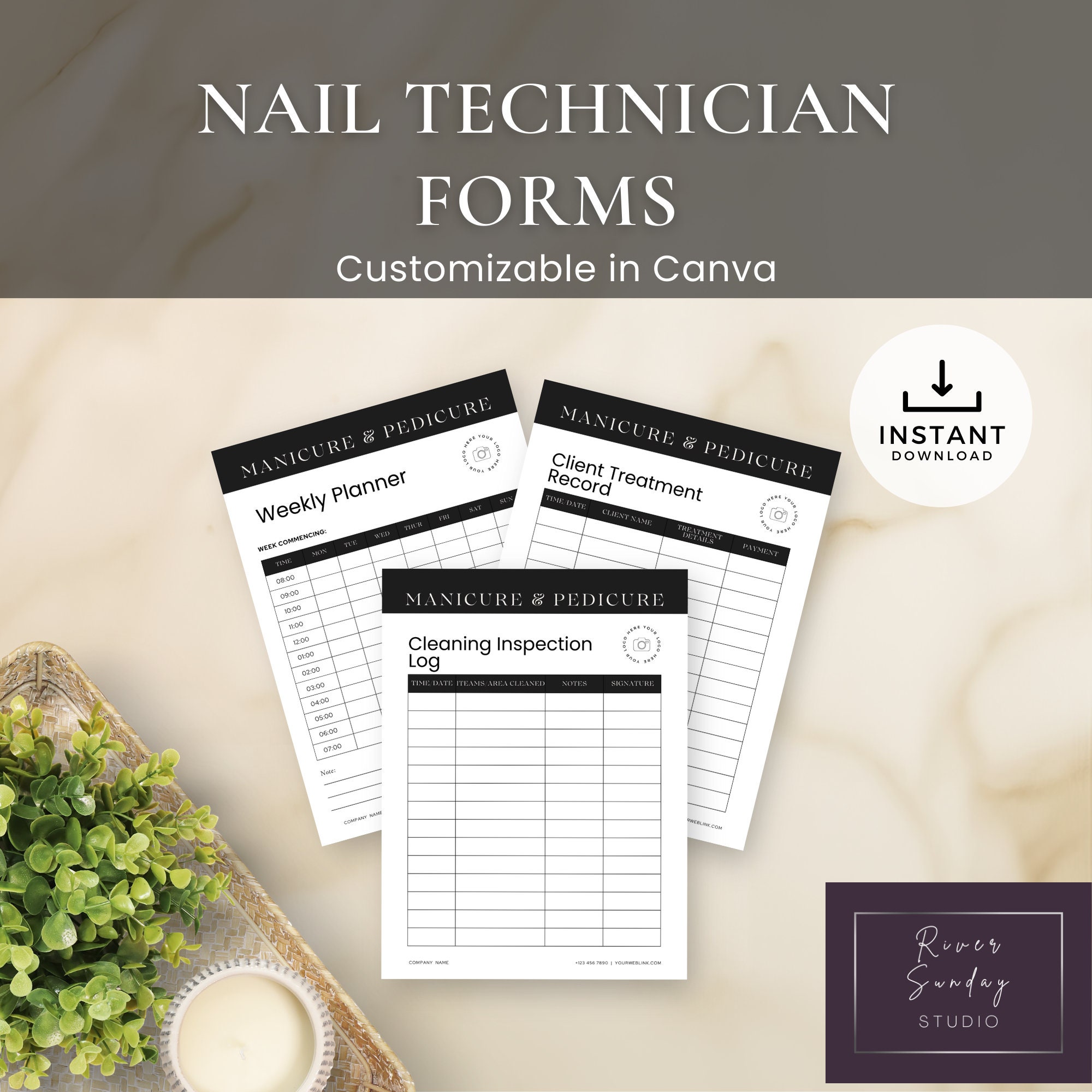 Client Intake Forms Consent Form Bundles Beauty Salon Nail Technician ...