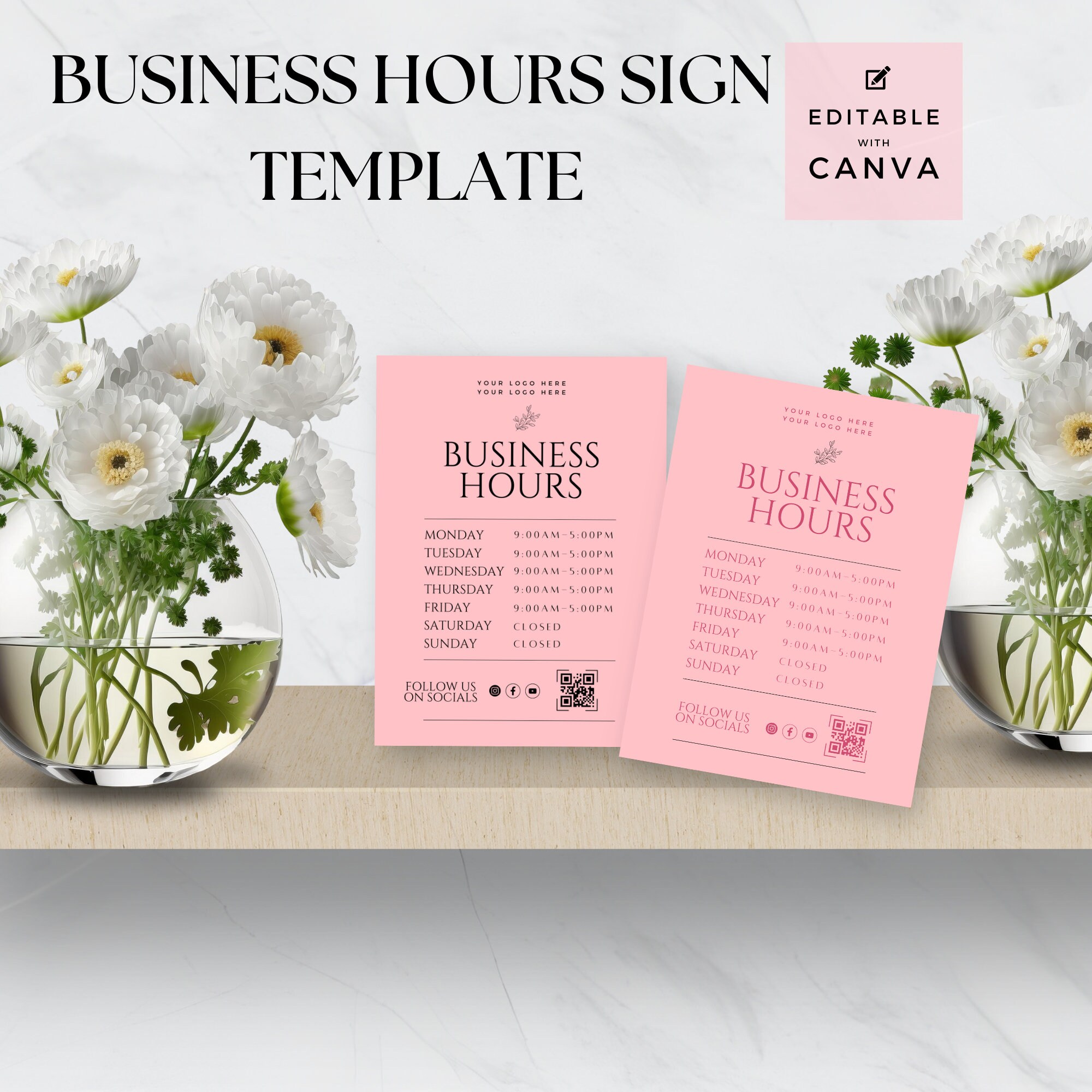 Business Hours Sign | Business Hours Printable | Instant Download ...