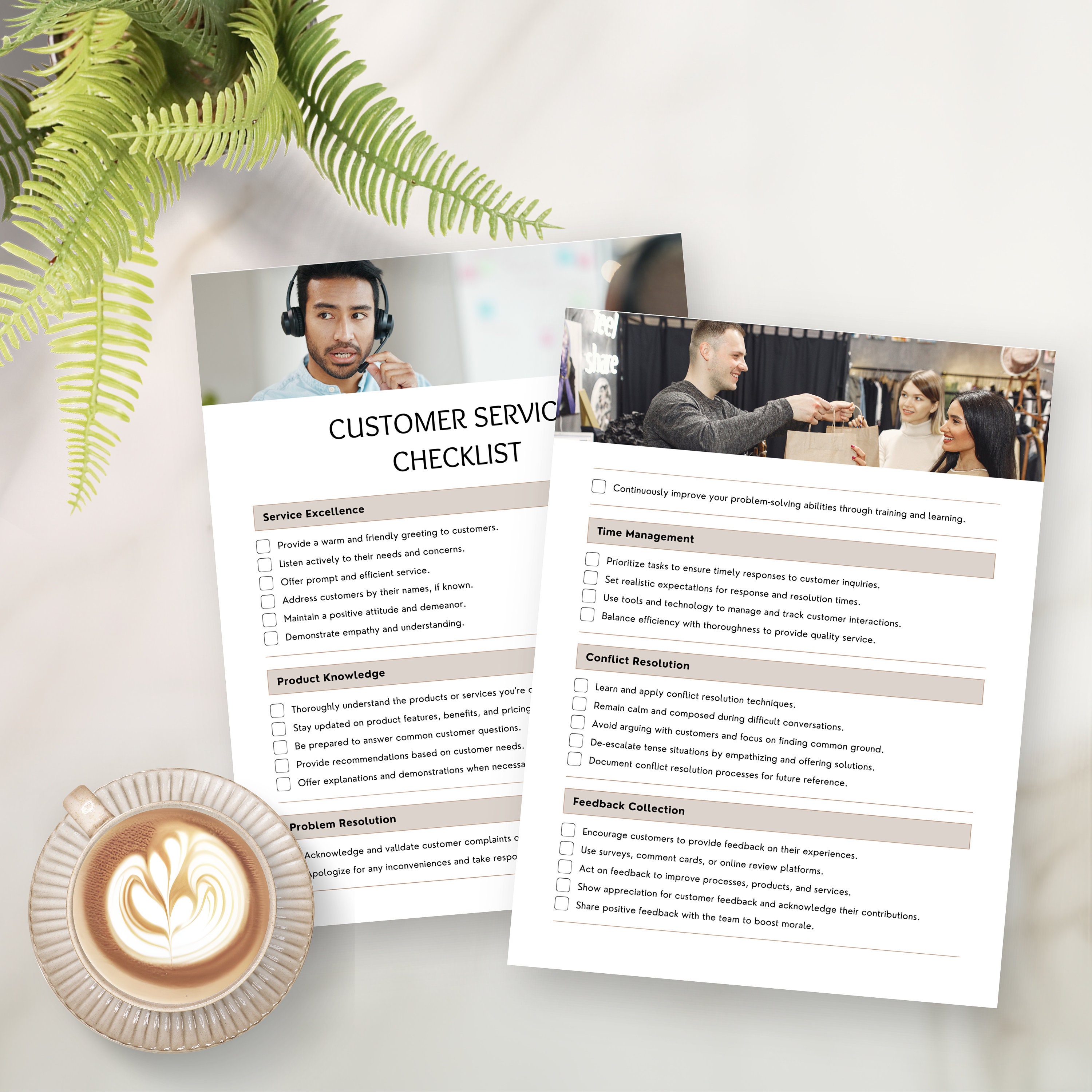 Customer Service Checklist Canva Templates Printable Business Checklist ...