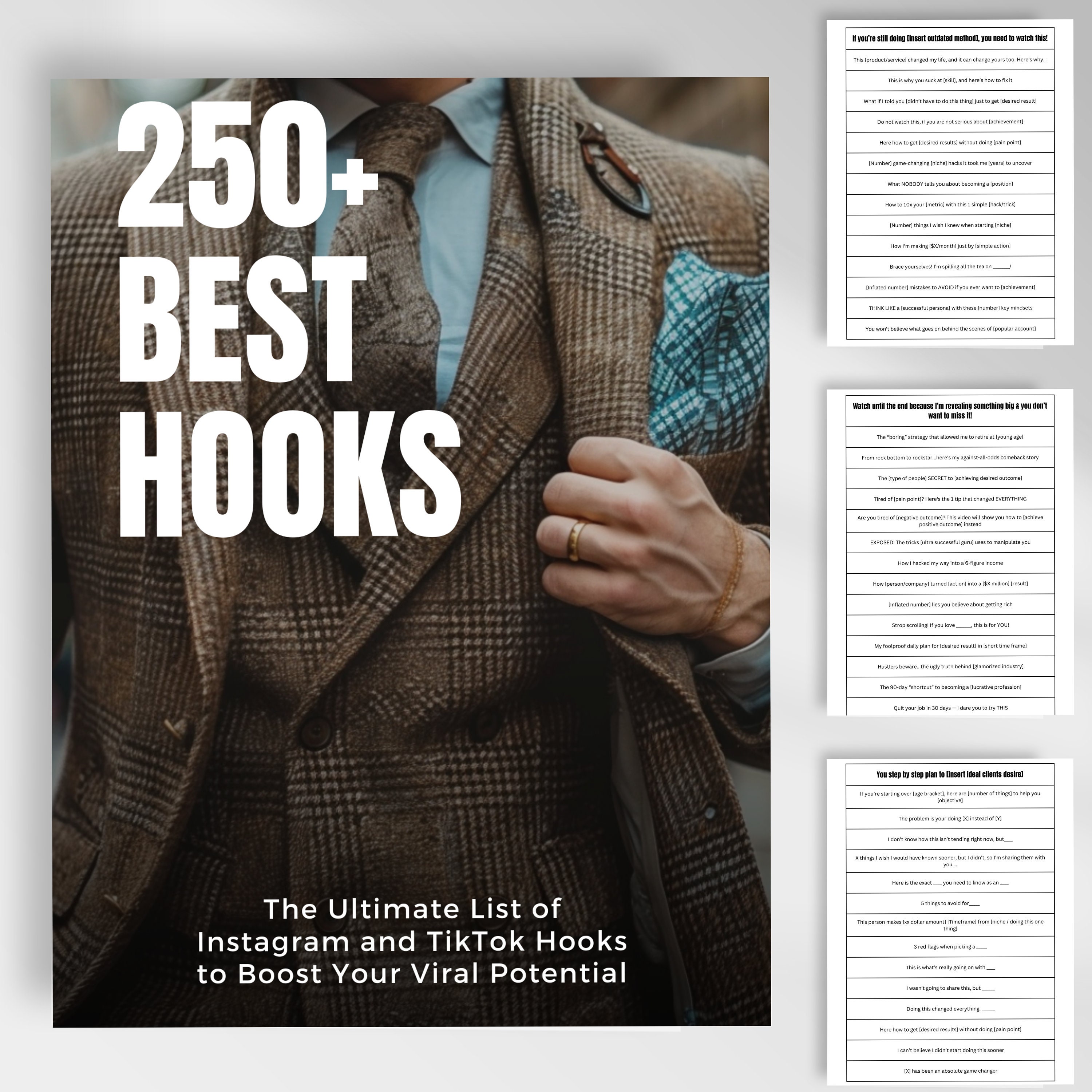 Instagram Hooks Digital Products Tiktok Hooks Mens Edition Guide Done ...
