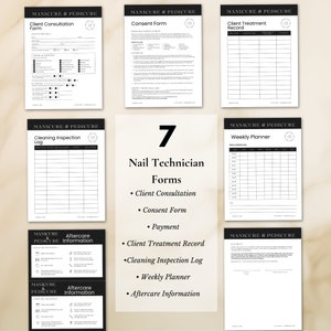 Client Intake Forms | Consent Form Bundles| Beauty Salon | Nail ...