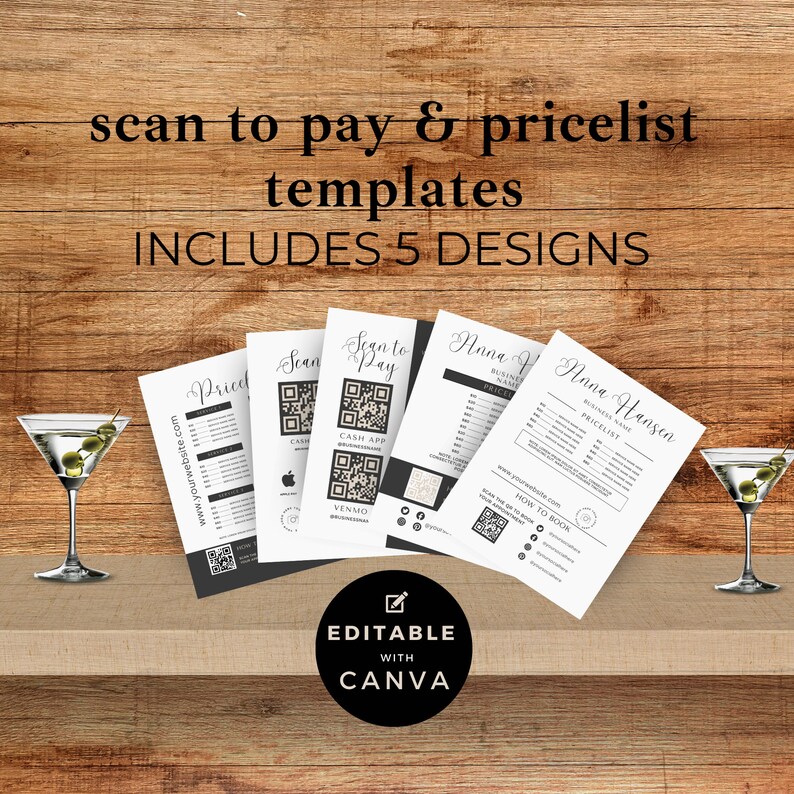 Editable Canva Template Qr Code Sign Template Cashapp - Etsy