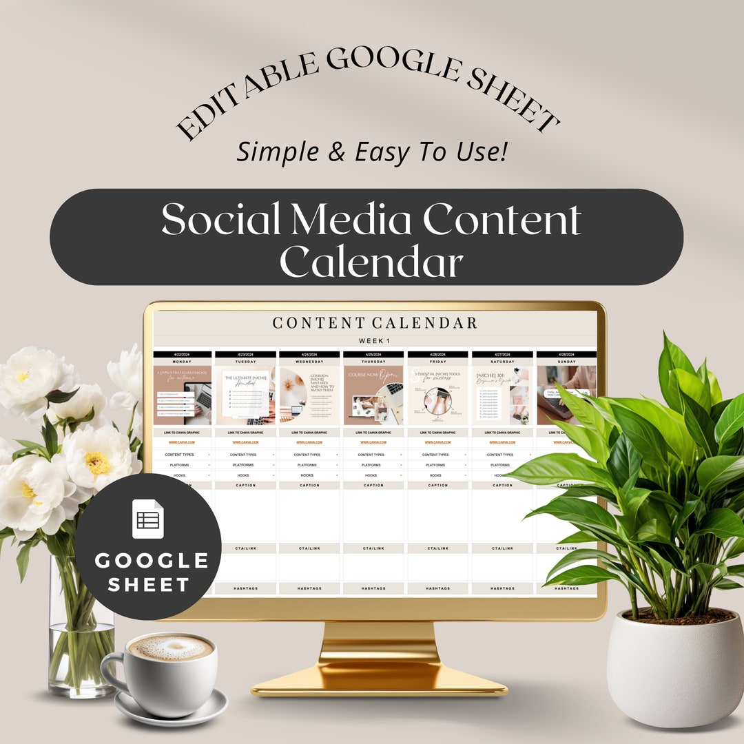 Google Sheet Social Media Content Planner | Google Sheet Spreadsheets ...