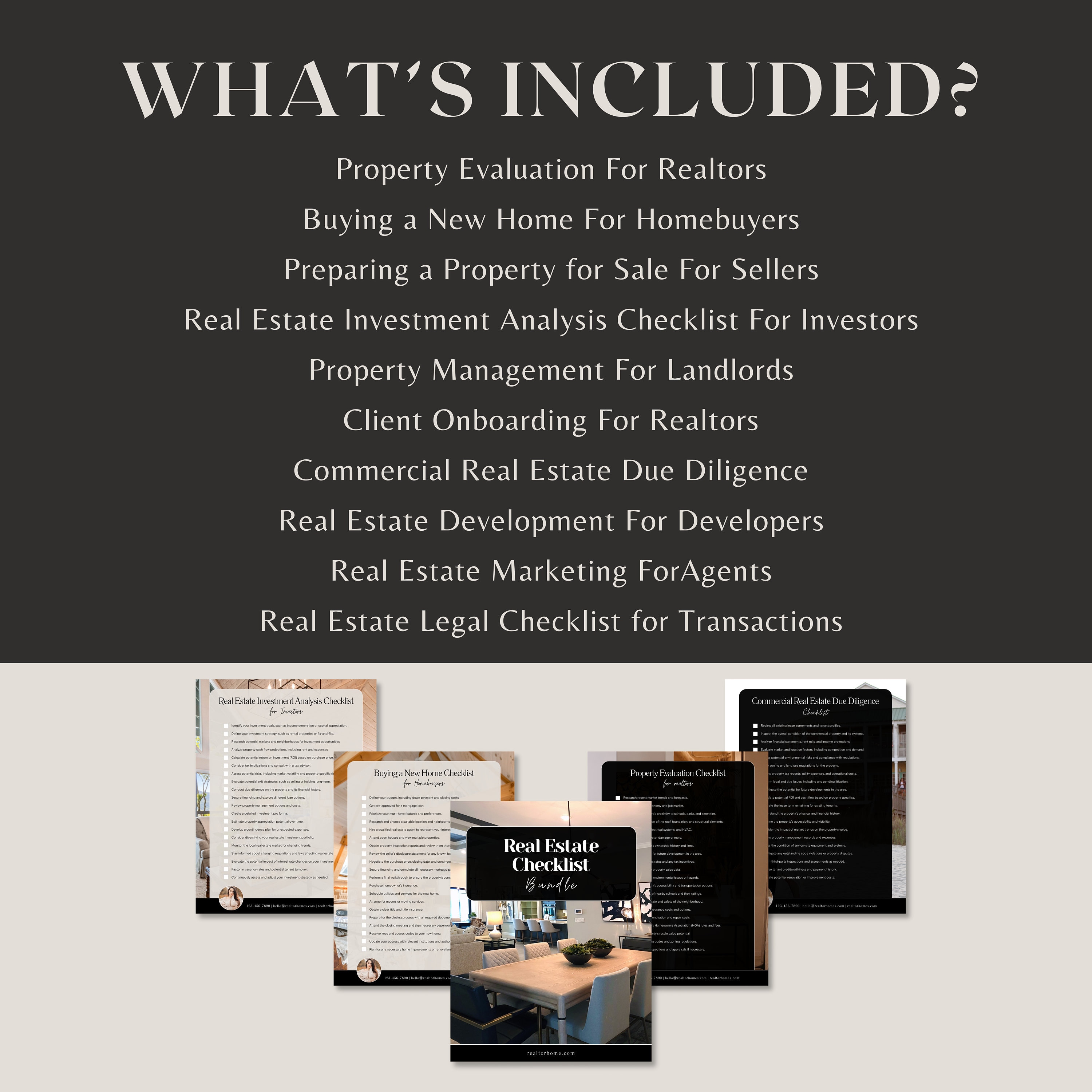 New Realtor Checklist Bundle Real Estate Marketing Realtor Moving Guide ...