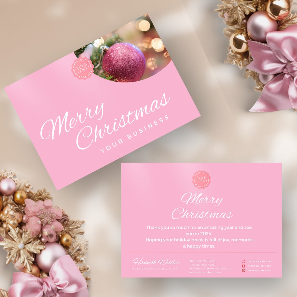 Corporate Business Christmas Card Template Business Christmas Card ...