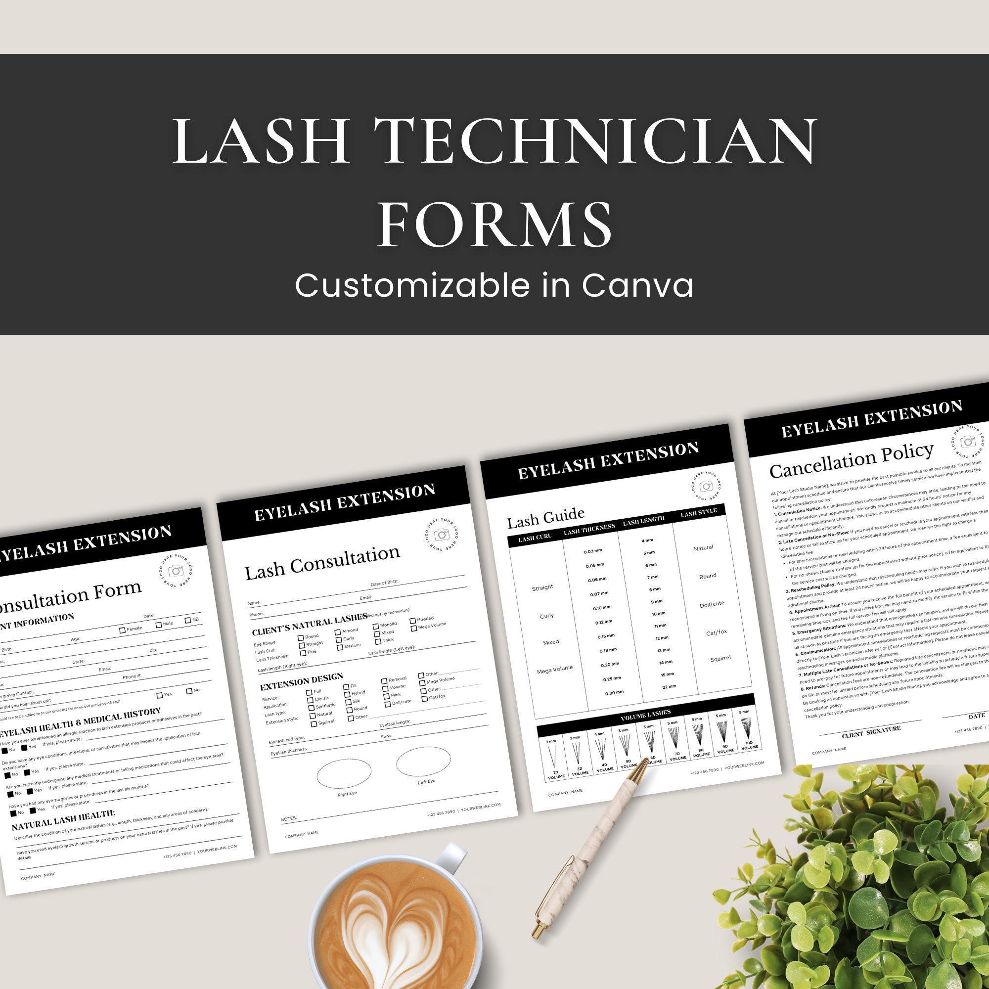 Lash Business Bundle Lash Consent Forms Client Intake Forms Lash ...