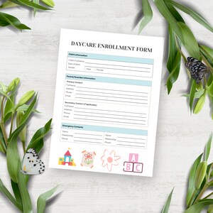 Daycare Contract| in Home Daycare |daycare Enrollment |daycare Business ...