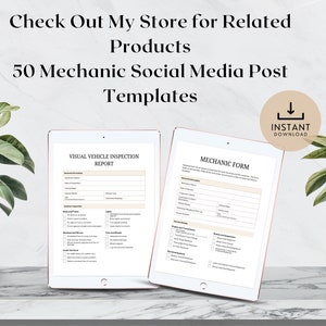 Vehicle Inspection Checklist Bundle | Service Department | Visual ...